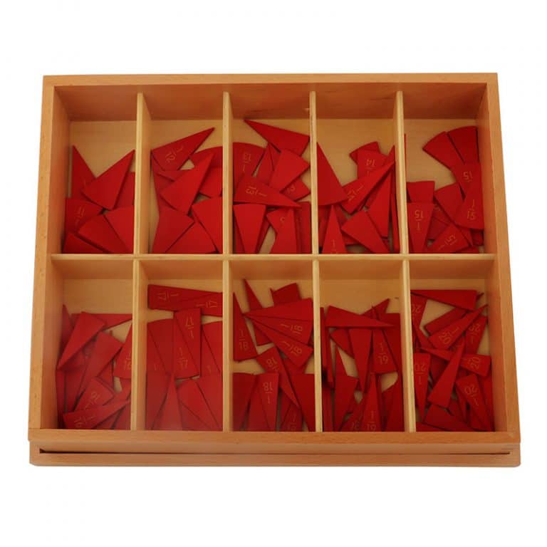 Cut-out Labeled Fraction Circles | Xiha Montessori